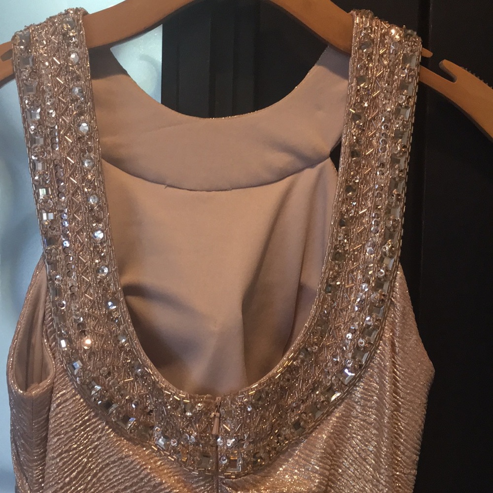 Champagne/Gold Cache Evening Dress - Gem
